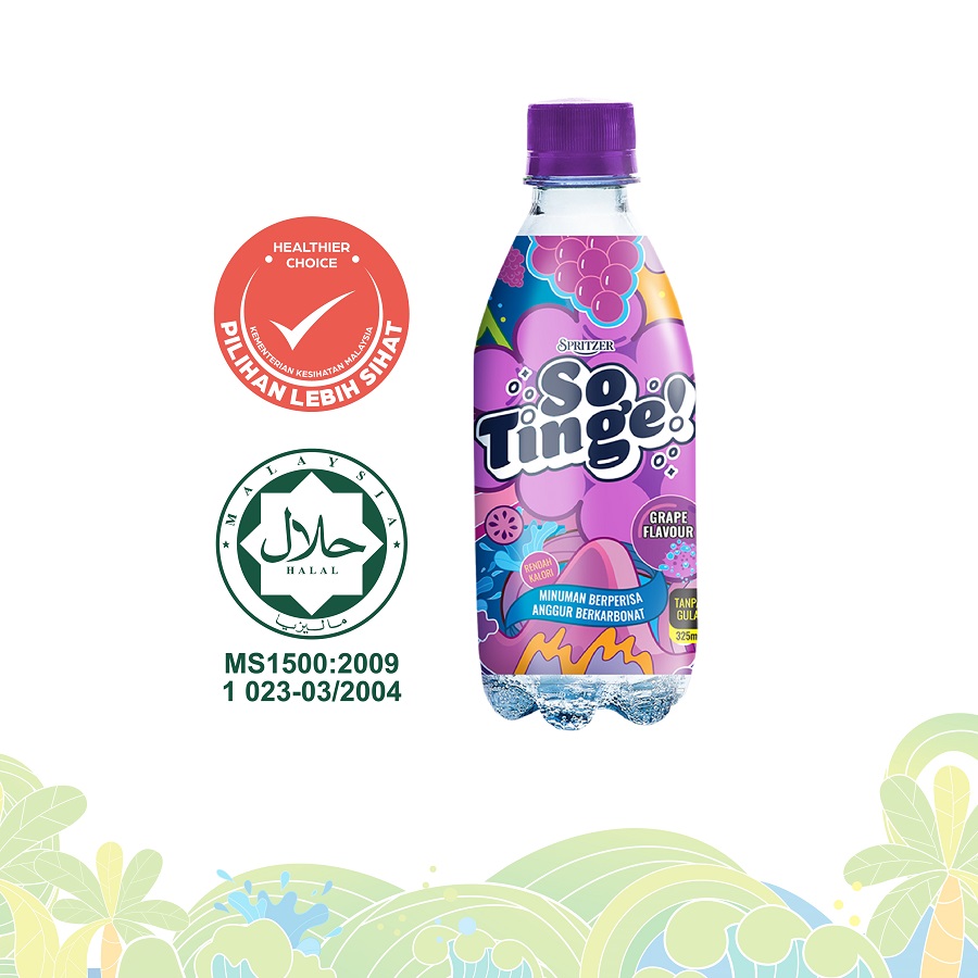 Spritzer So Tinge Carbonated Flavoured Drink Grape (325ml X 24)