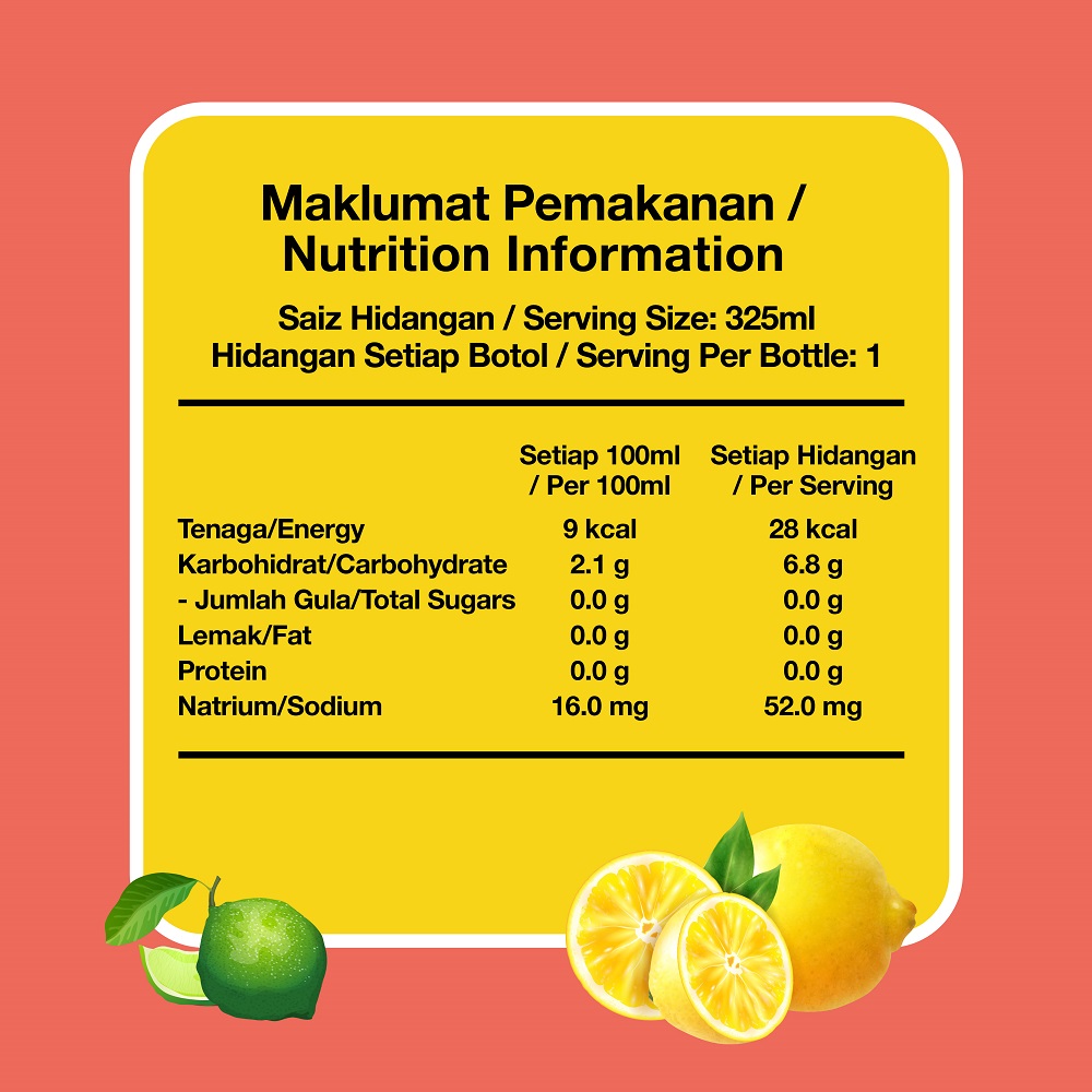 Spritzer So Tinge Carbonated Flavoured Drink Lemon Citrus (325ml X 24)